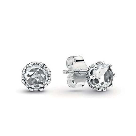 Pandora | Jewelry | Pandora Clear Sparkling Crown Stud Earrings | Poshmark